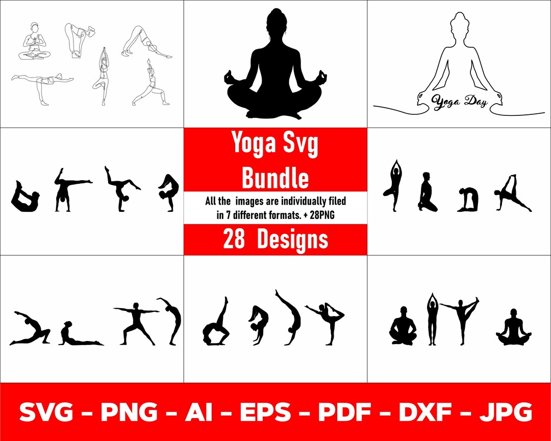 YOGA SVG Bundle, YOGA Svg Cut Files for Cricut, Meditation Svg, Yoga ...