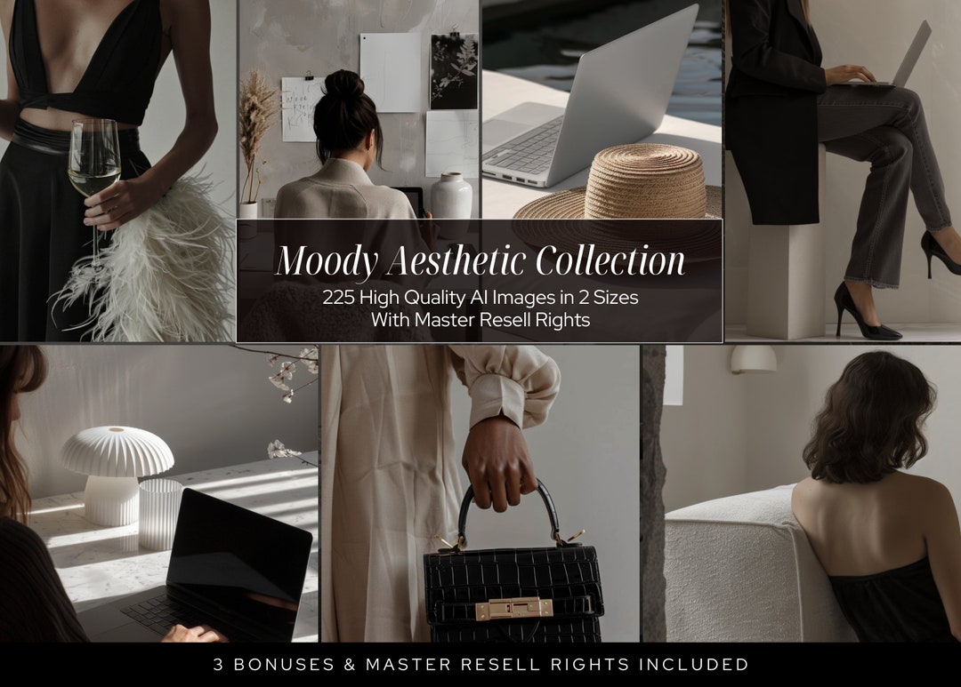 Moody Minimal Aesthetic Stock Photo Collection With Master Resell ...