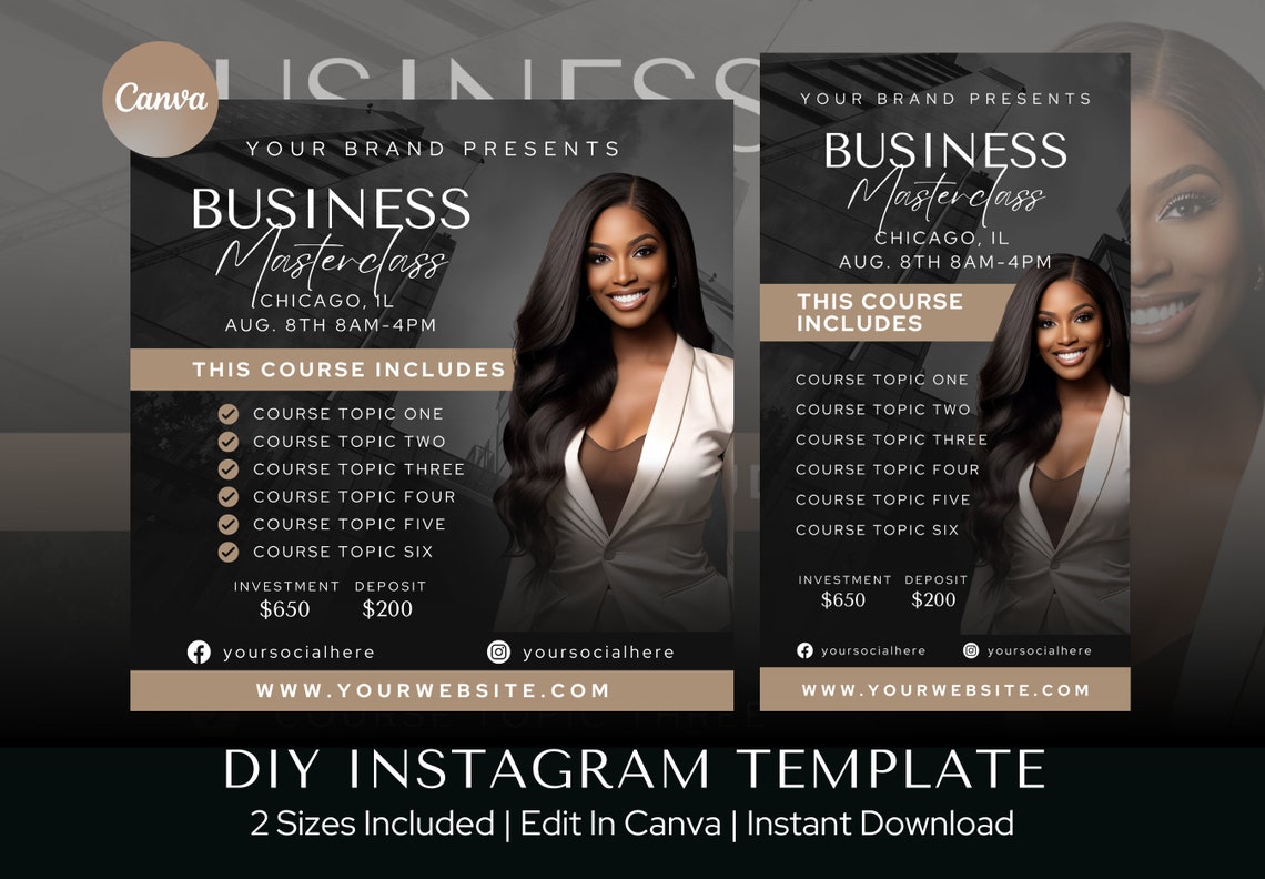 Diy Masterclass Social Media Flyer Lash Masterclass Flyer - Etsy