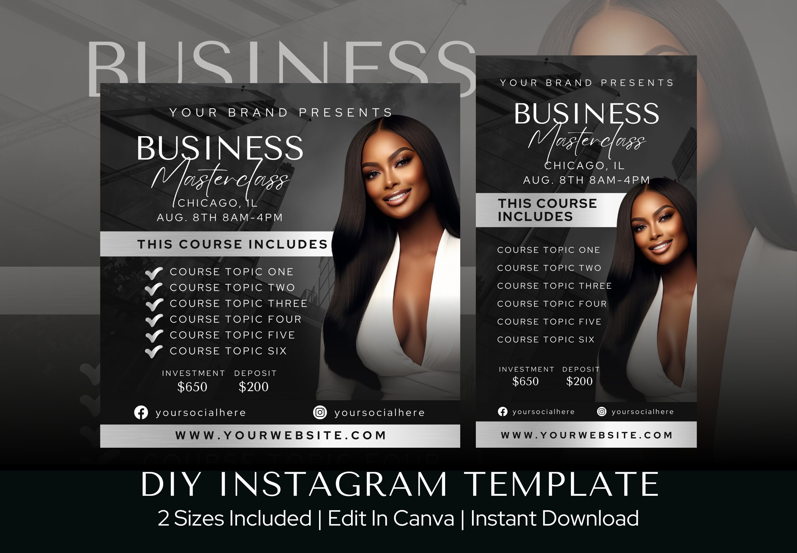 Diy Masterclass Social Media Flyer, Lash Masterclass Flyer, Body ...
