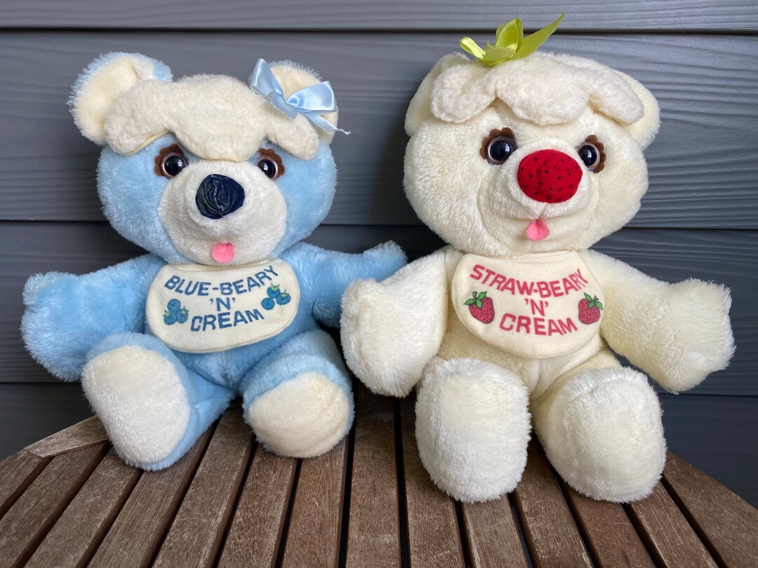 Vintage Commonwealth Straw-beary and Blue-beary ‘N’ Cream Bears - Etsy
