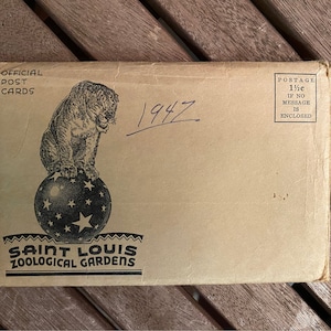 Vintage St. Louis Zoo Postcards in Envelope - Etsy