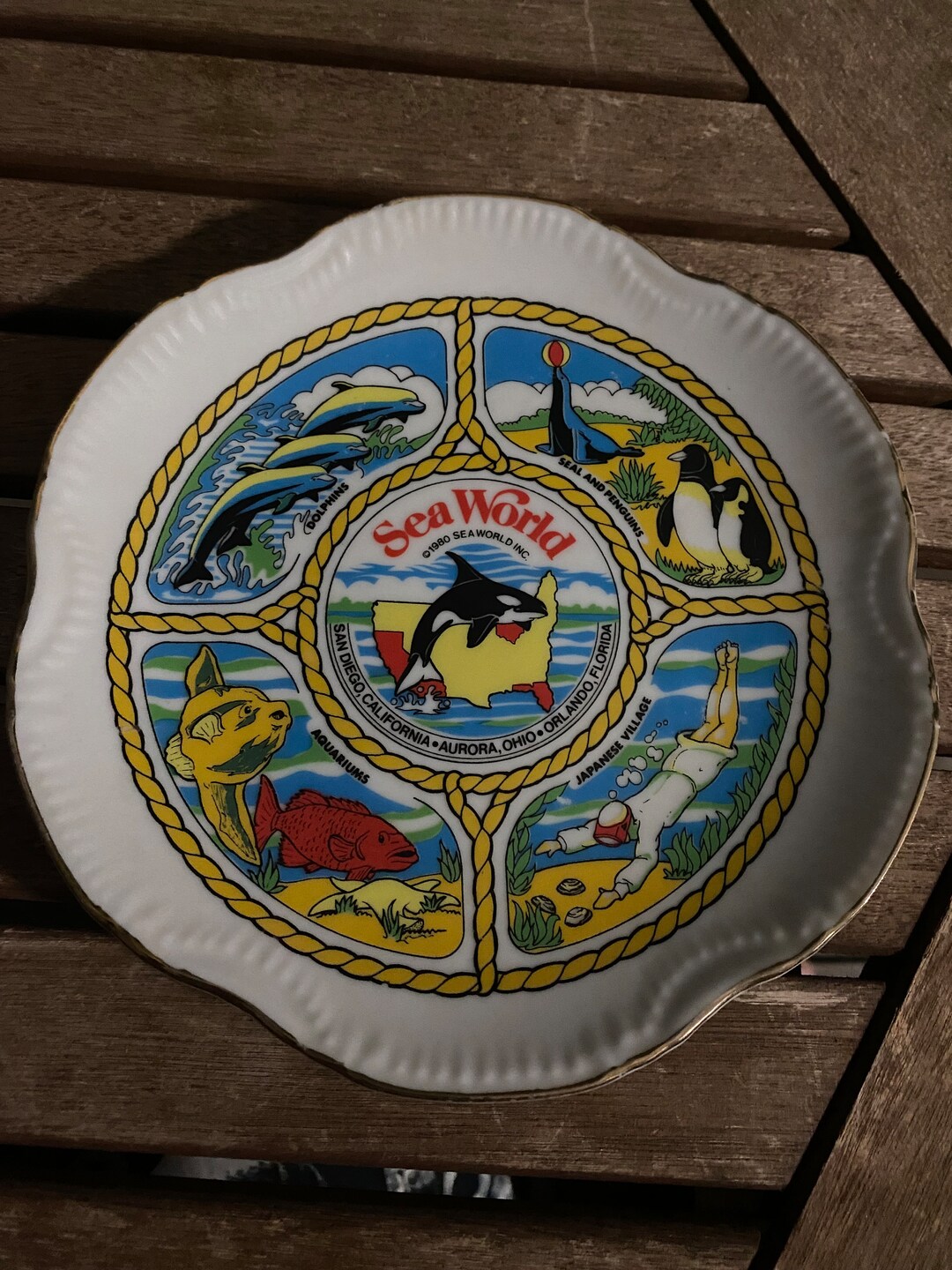 1980 Seaworld Plate - Etsy