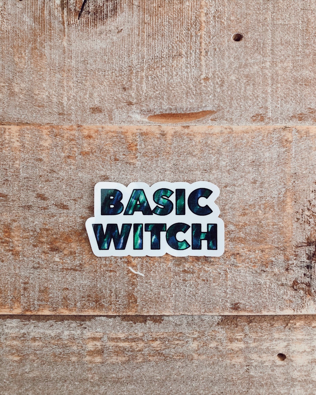 Basic Witch Sticker | Fall Themed Sticker. Handmade, Waterproof ...