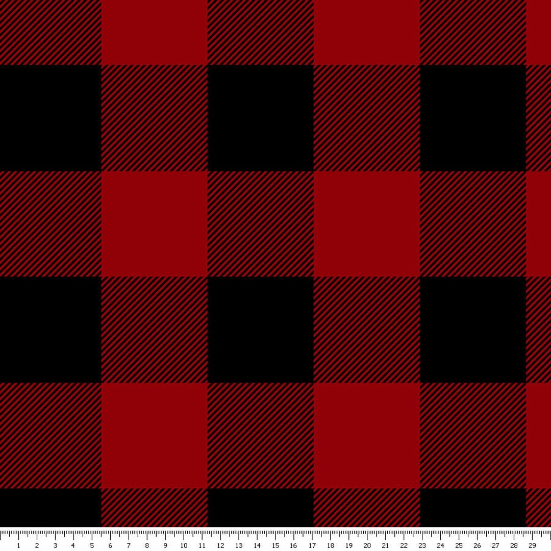 Checkered Black Red Pattern - Waterproof Polyester Fabric PN-EN 71-3: 1998 - Etsy