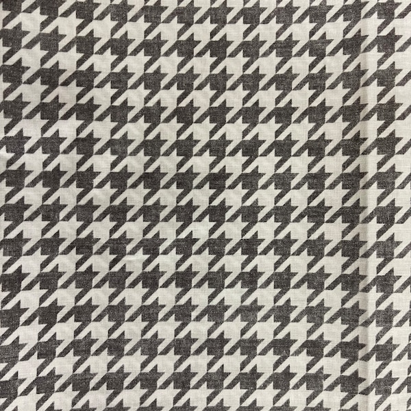 Black White Houndstooth Fabric - Etsy