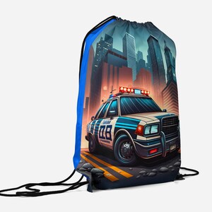 Police Car - Waterproof Fabric Panel for a Bag - Etsy