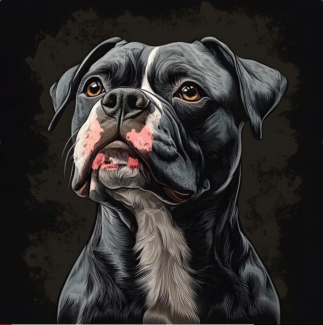 American Bulldog - Upholstery Velvet Panel - Fabric for a Pillowcase ...