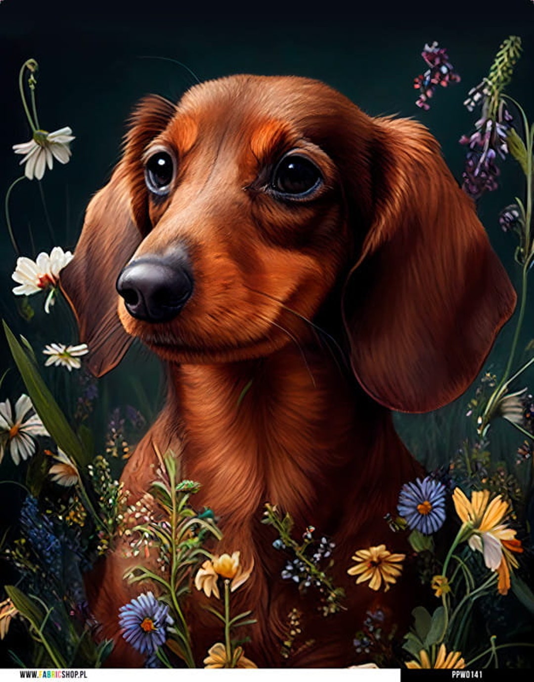 Dachshund Waterproof Fabric Panel for a Bag - Etsy
