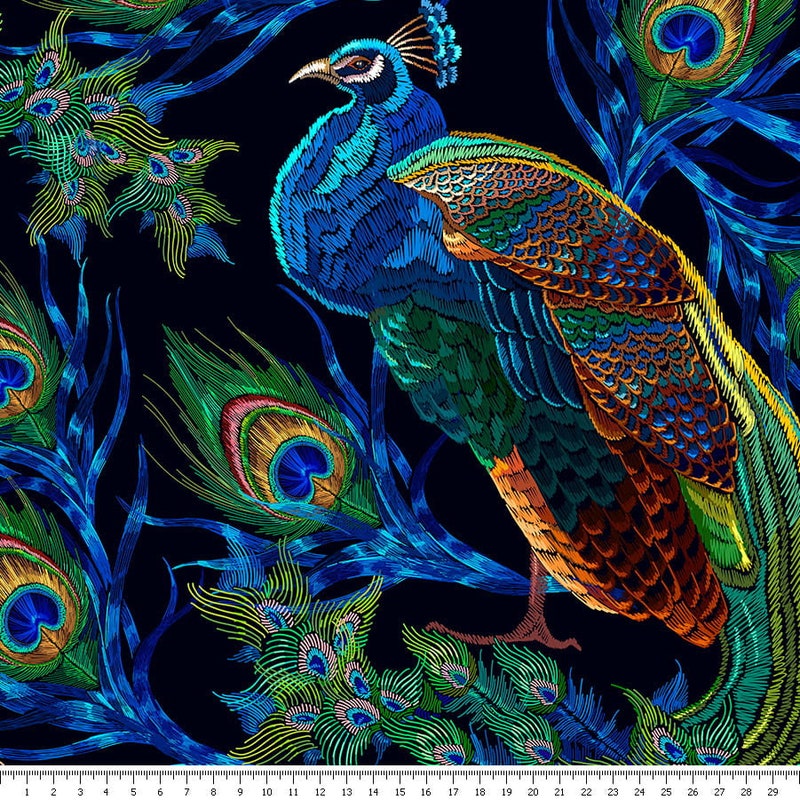 Peacock Embroidery - Etsy