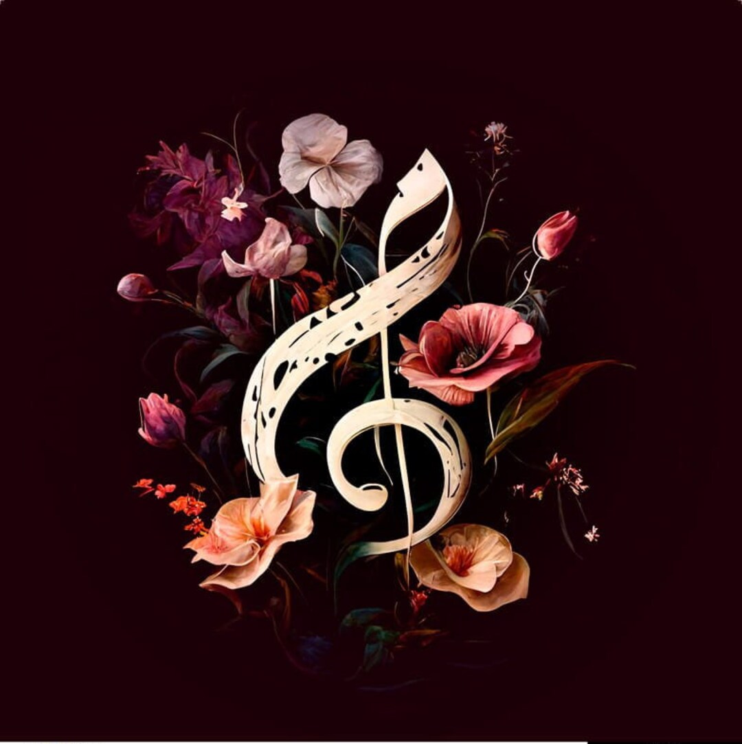 Treble Clef - Upholstery Velvet Panel - Fabric for a Pillowcase ...