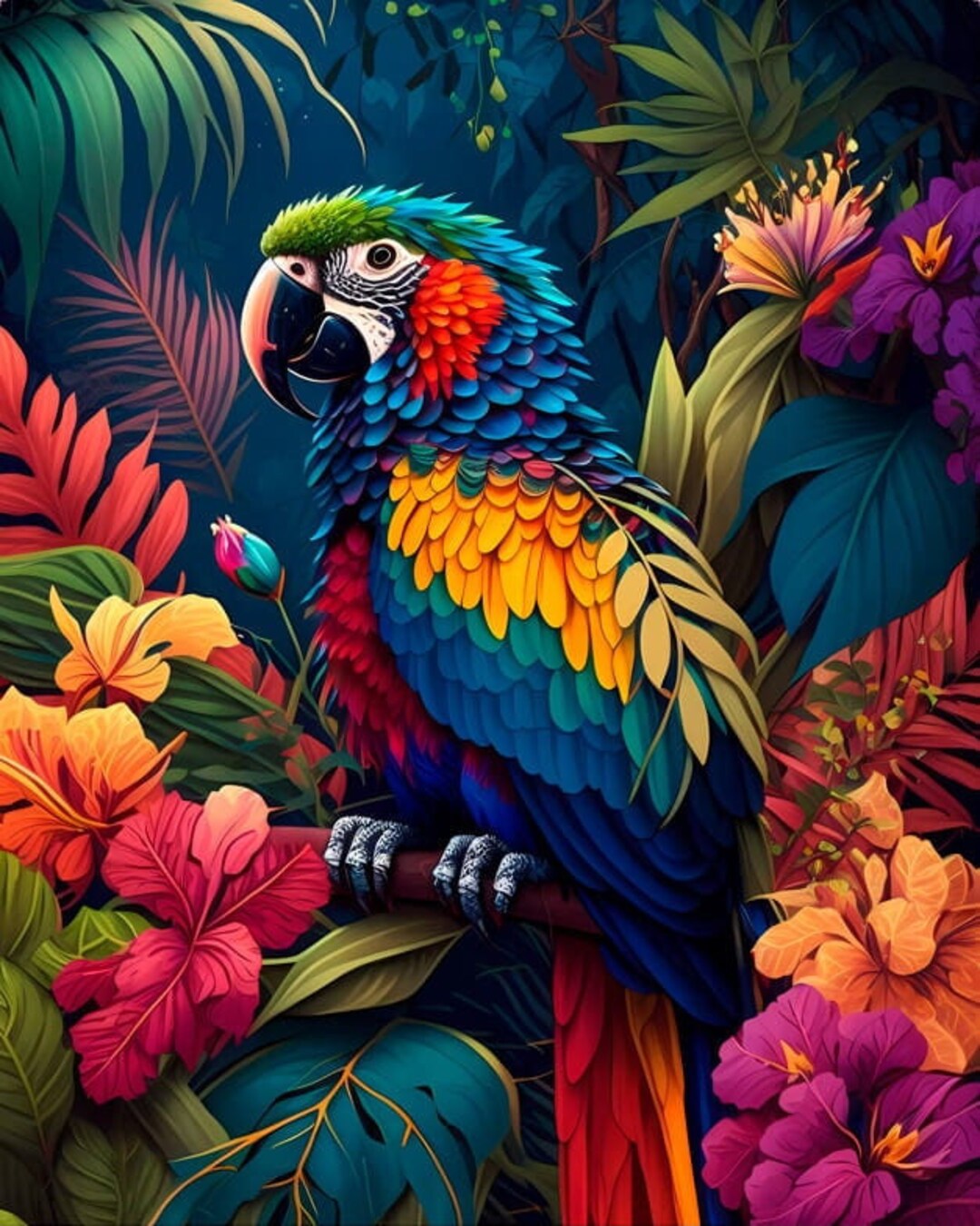 Parrot - Waterproof Fabric Panel for a Bag - Etsy