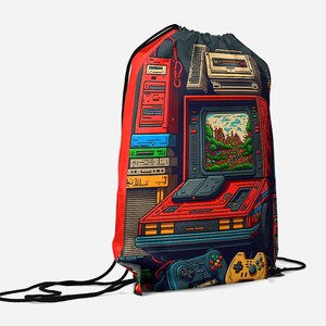 Retro Games - Waterproof Fabric Panel for a Bag - Etsy