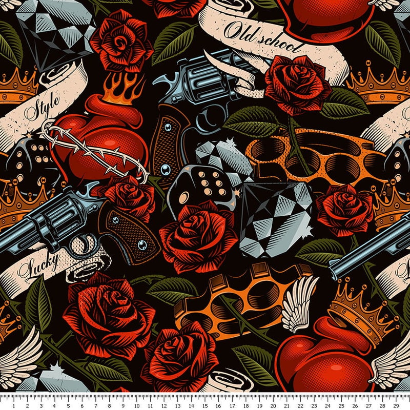 Tattoo Fabric - Etsy