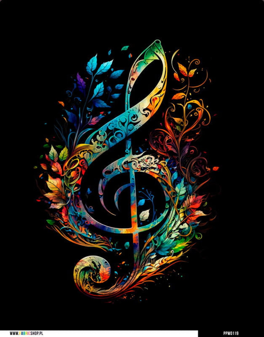 Treble Clef Waterproof Fabric Panel for a Bag - Etsy