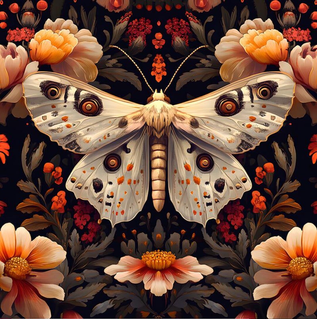 Creamy Moth - Upholstery Velvet Panel - Fabric for a Pillowcase ...
