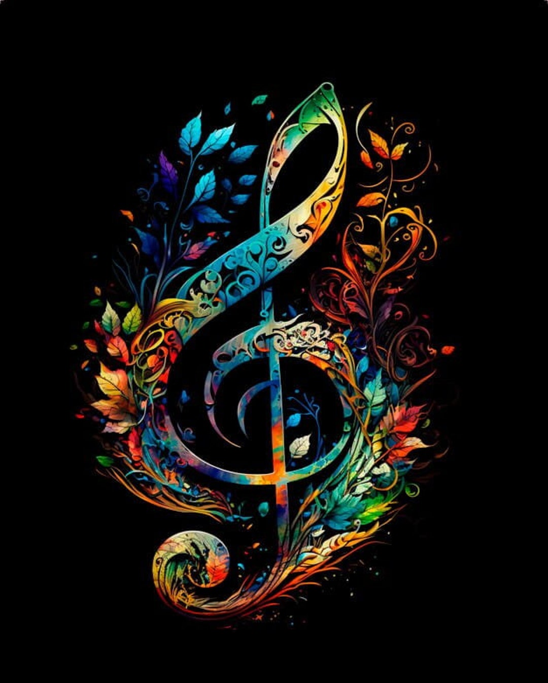 Treble Clef - Waterproof Fabric Panel for a Bag - Different Sizes - Etsy