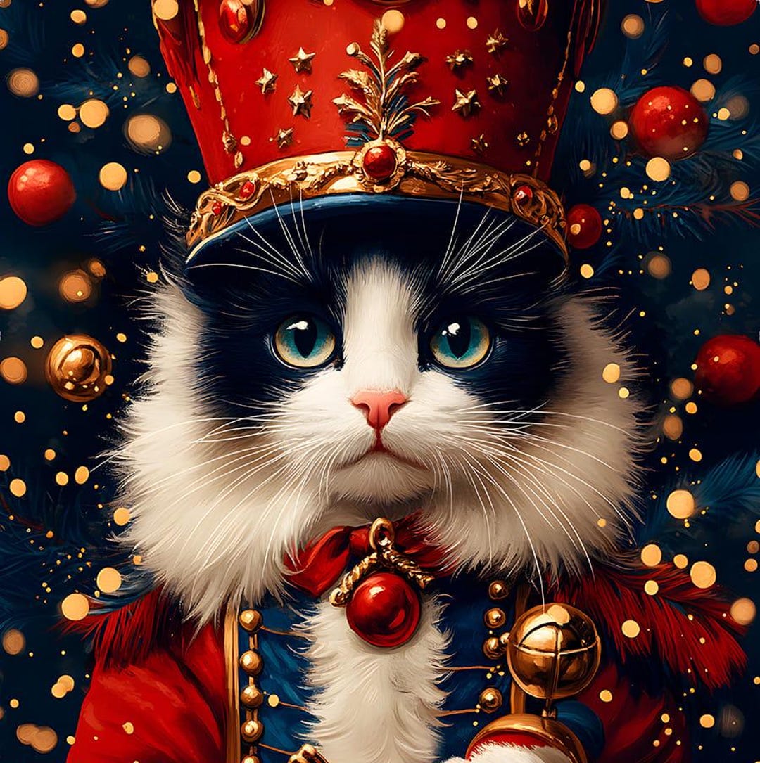 Christmas Ragdoll Cat - Velvet Panel - Fabric for a Pillowcase ...