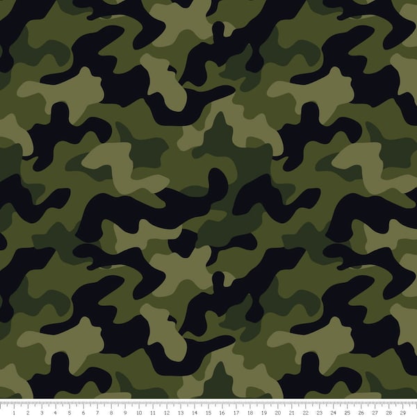 Camo Fabric by the Yard Cotton - Etsy