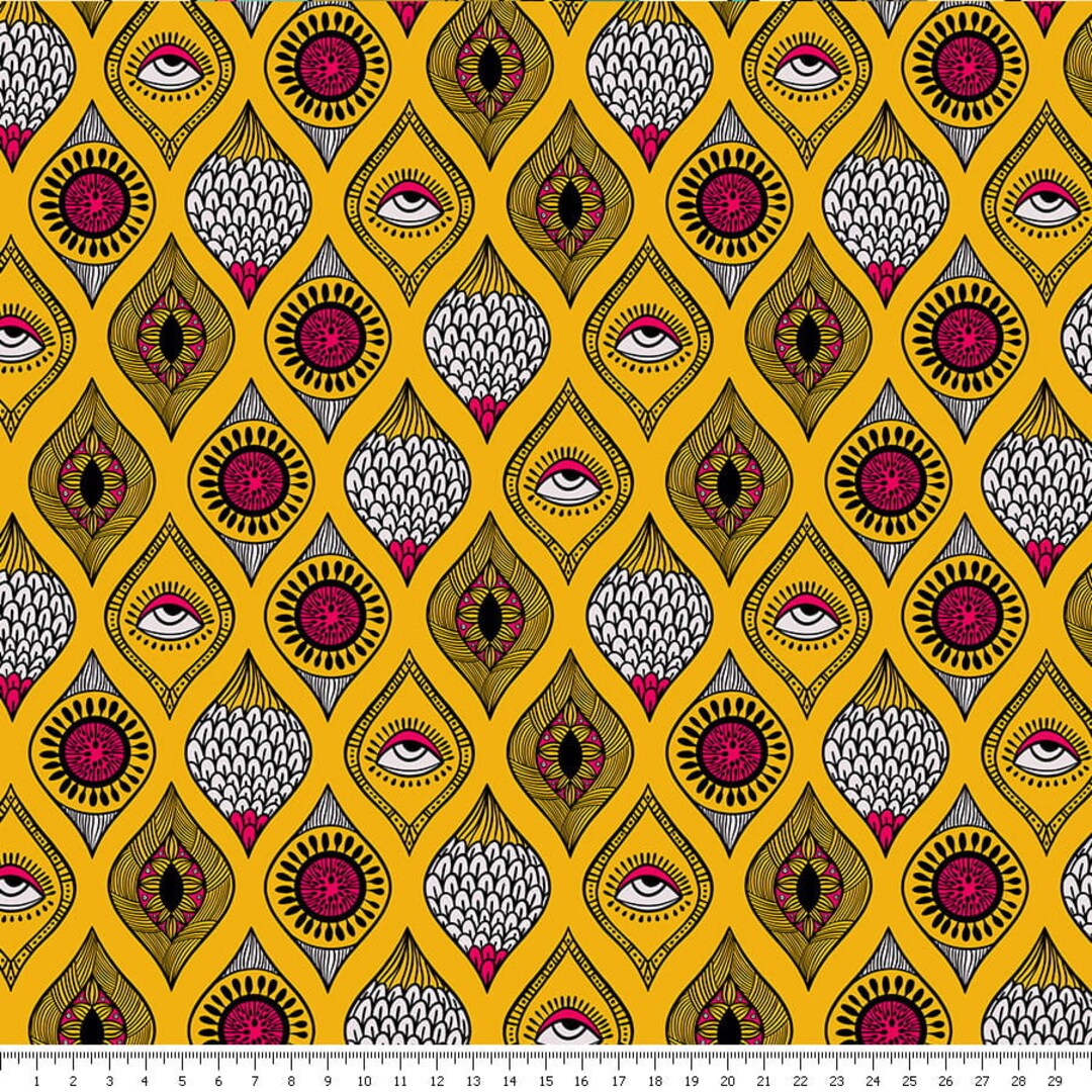 African Eye - Jersey Cotton Fabric - Etsy