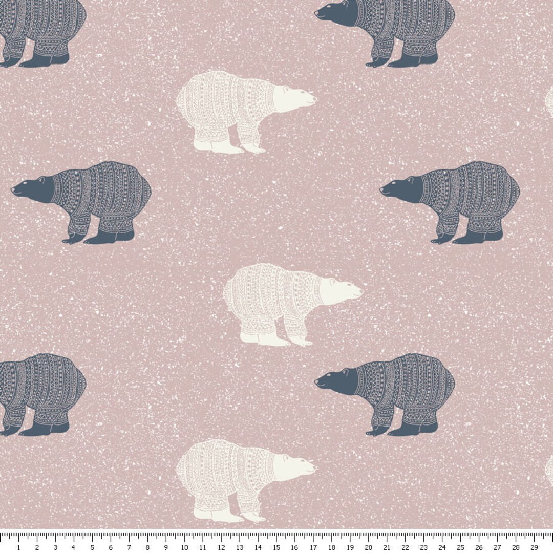 Scandinavian Polar Bears - Waterproof Polyester Fabric PN-EN 71-3: 1998 ...