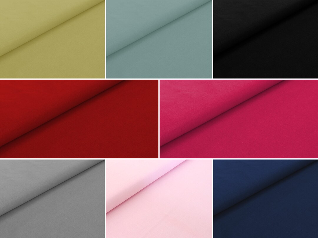 100% Cotton Fabric Solid Colors - Etsy