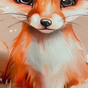 Happy Fox - Velvet Panel - Different Sizes - Fabric for a Pillowcase - Etsy