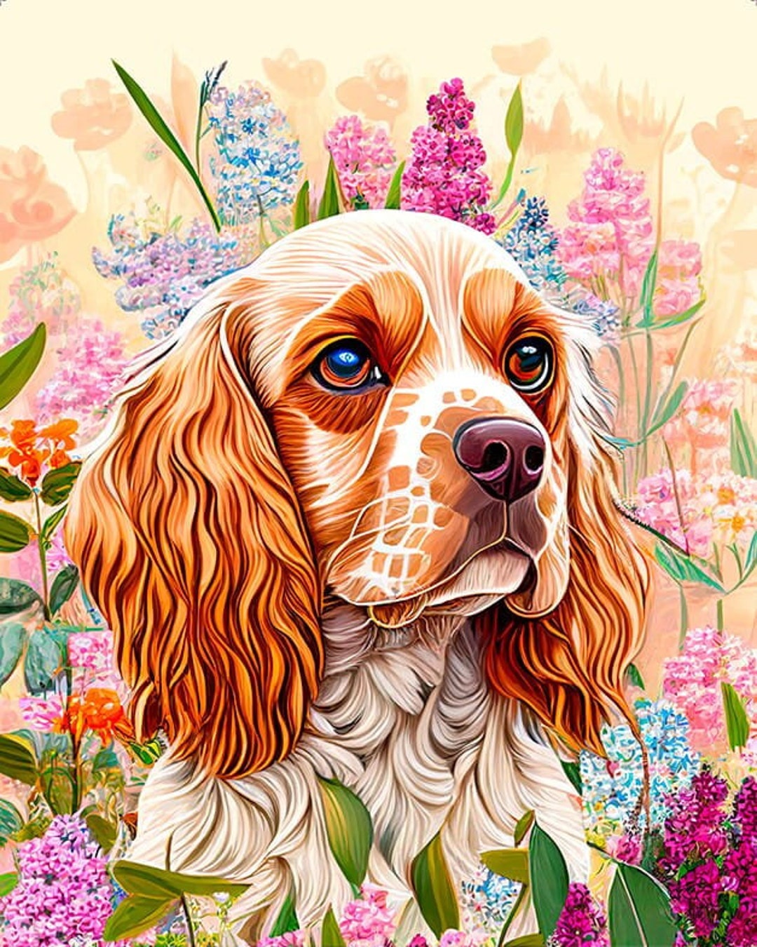 Cocker Spaniel - Waterproof Fabric Panel for a Bag - Etsy