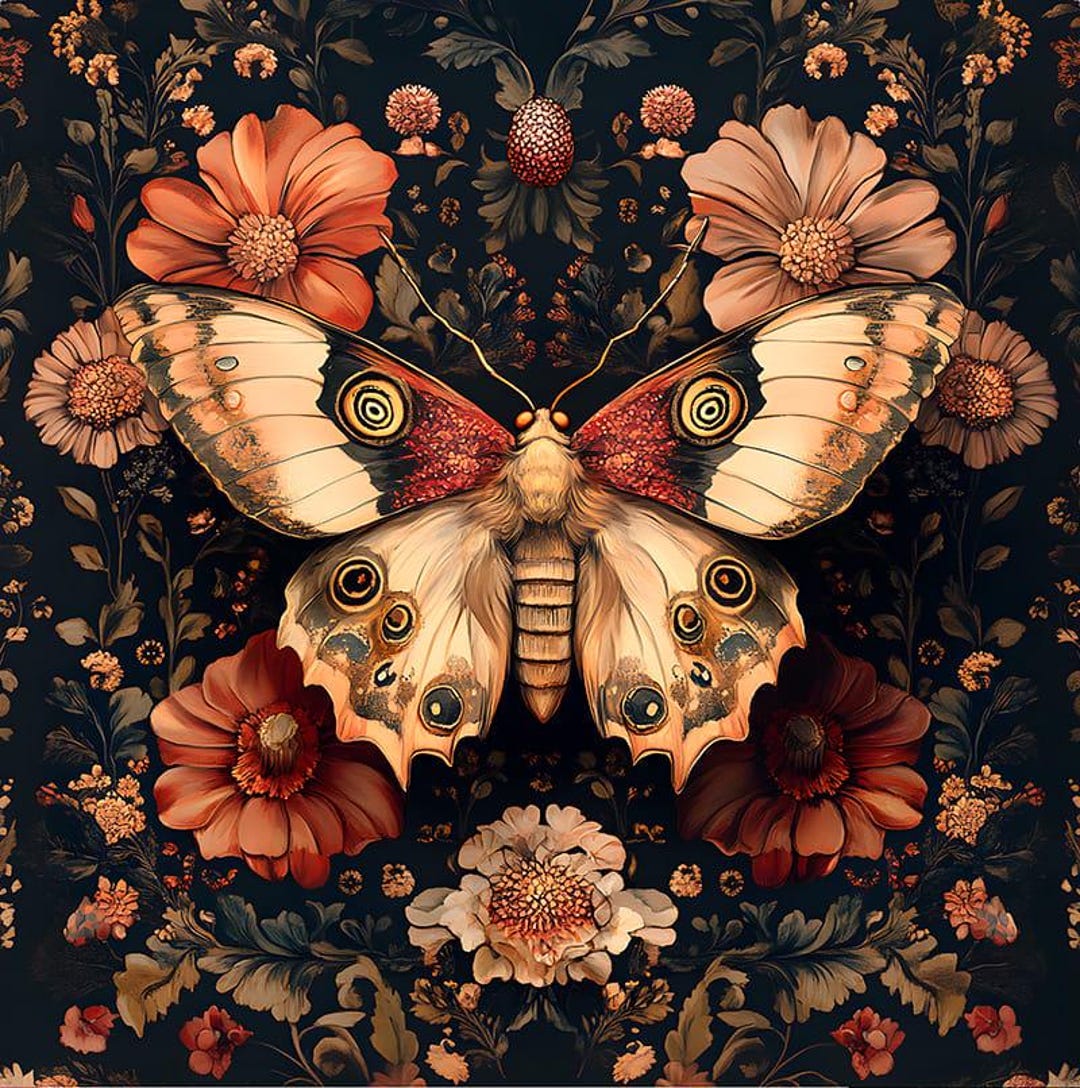 Dirty Pink Moth - Velvet Panel - Fabric for a Pillowcase - Different ...