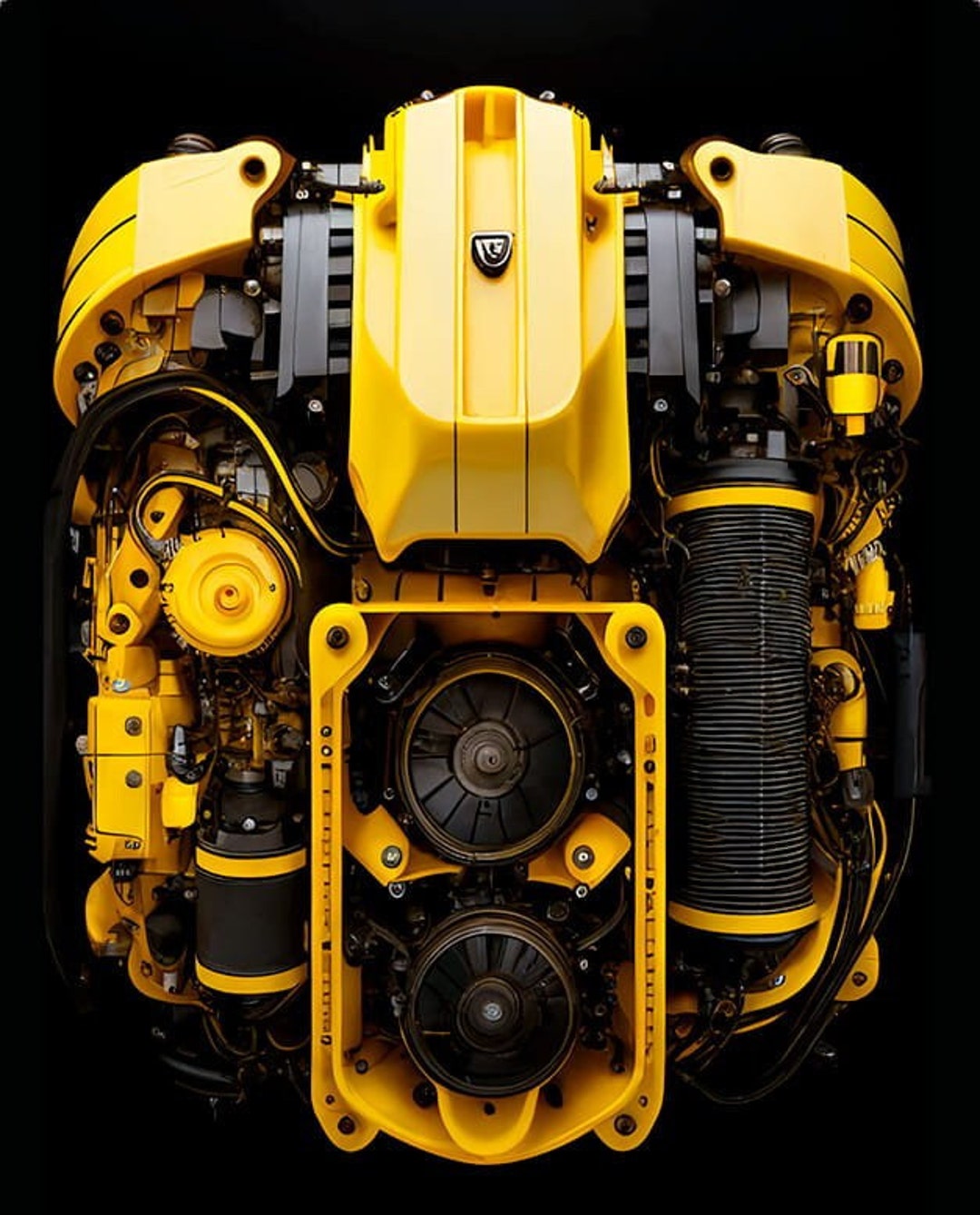 Yellow Engine - Waterproof Fabric Panel for a Bag - Etsy