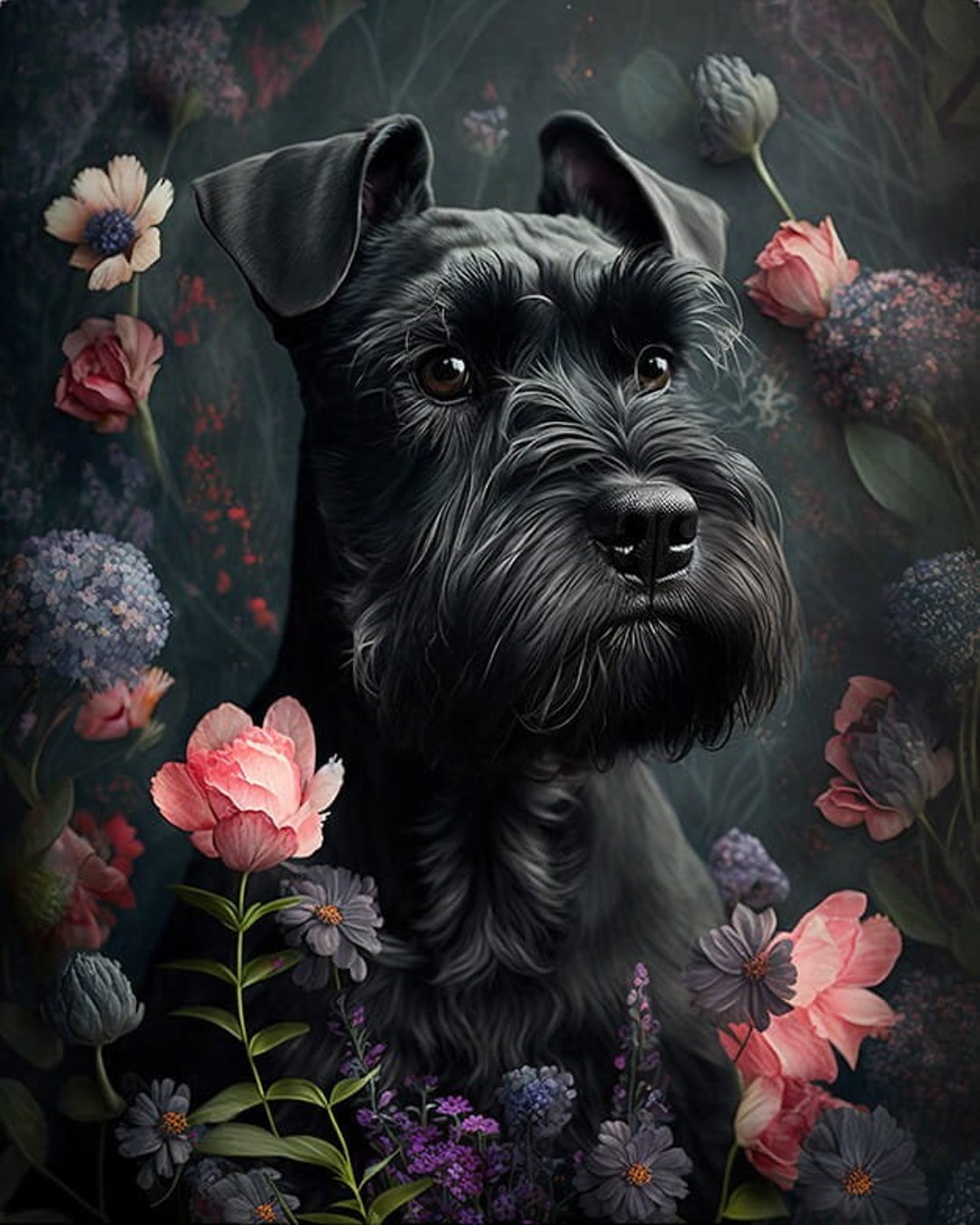 Schnauzer - Waterproof Fabric Panel for a Bag - Etsy
