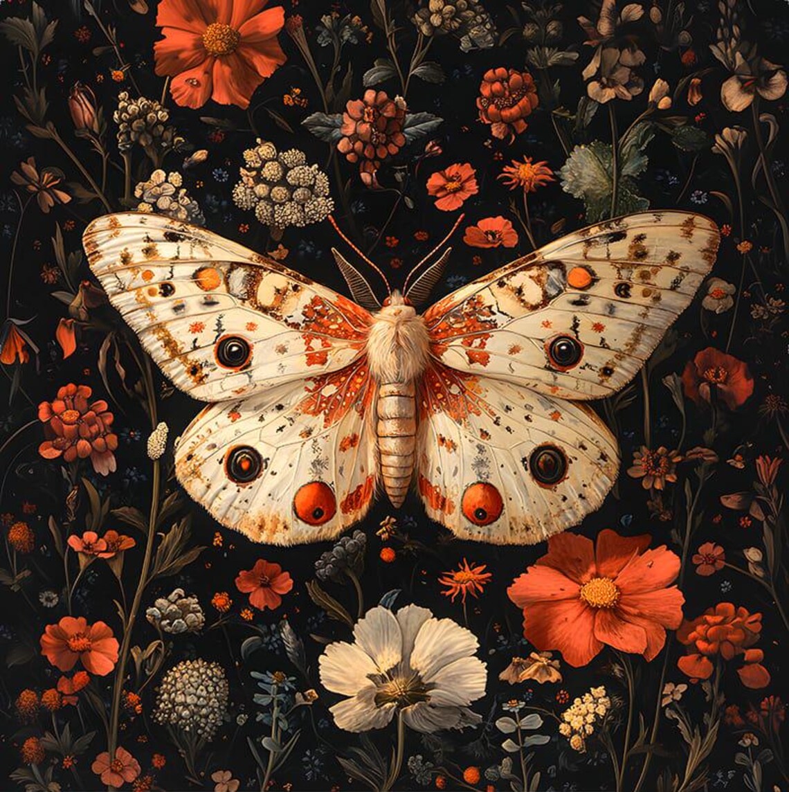 Orange Moth Velvet Panel Fabric for a Pillowcase Different Sizes ...