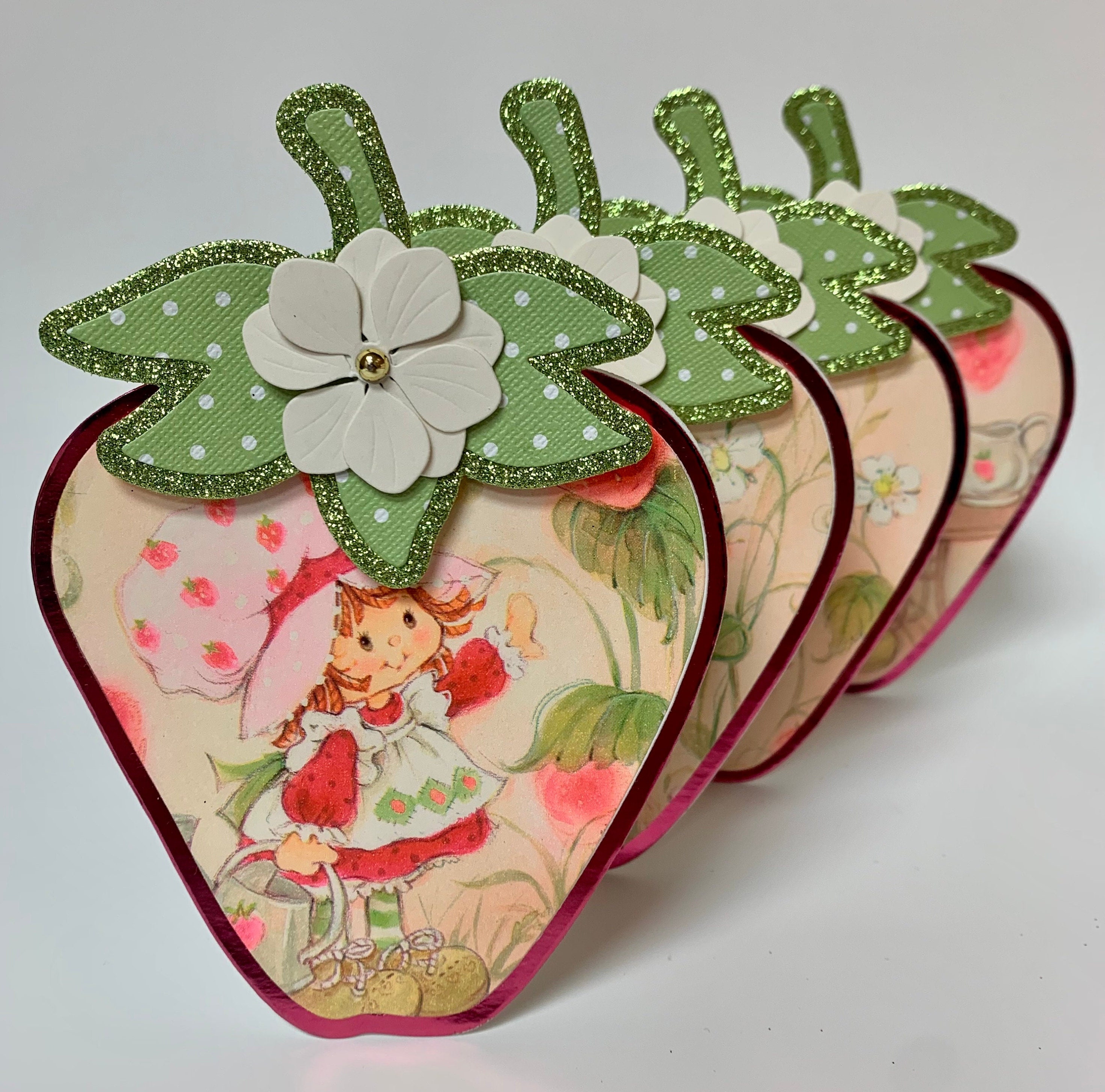 Handcrafted With Rare Vintage Strawberry Shortcake Wrapping Paper Set ...