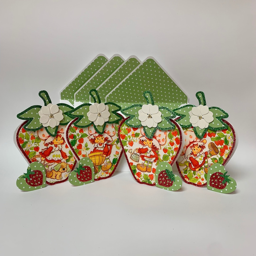 Handcrafted With Rare Vintage Strawberry Shortcake Wrapping Paper Set ...