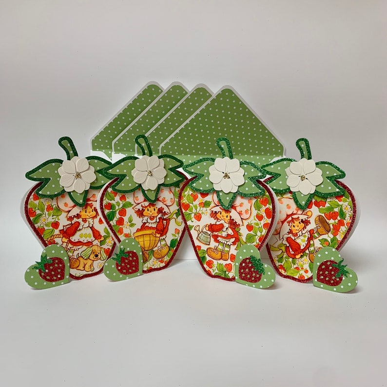 Handcrafted With Rare Vintage Strawberry Shortcake Wrapping Paper Set ...