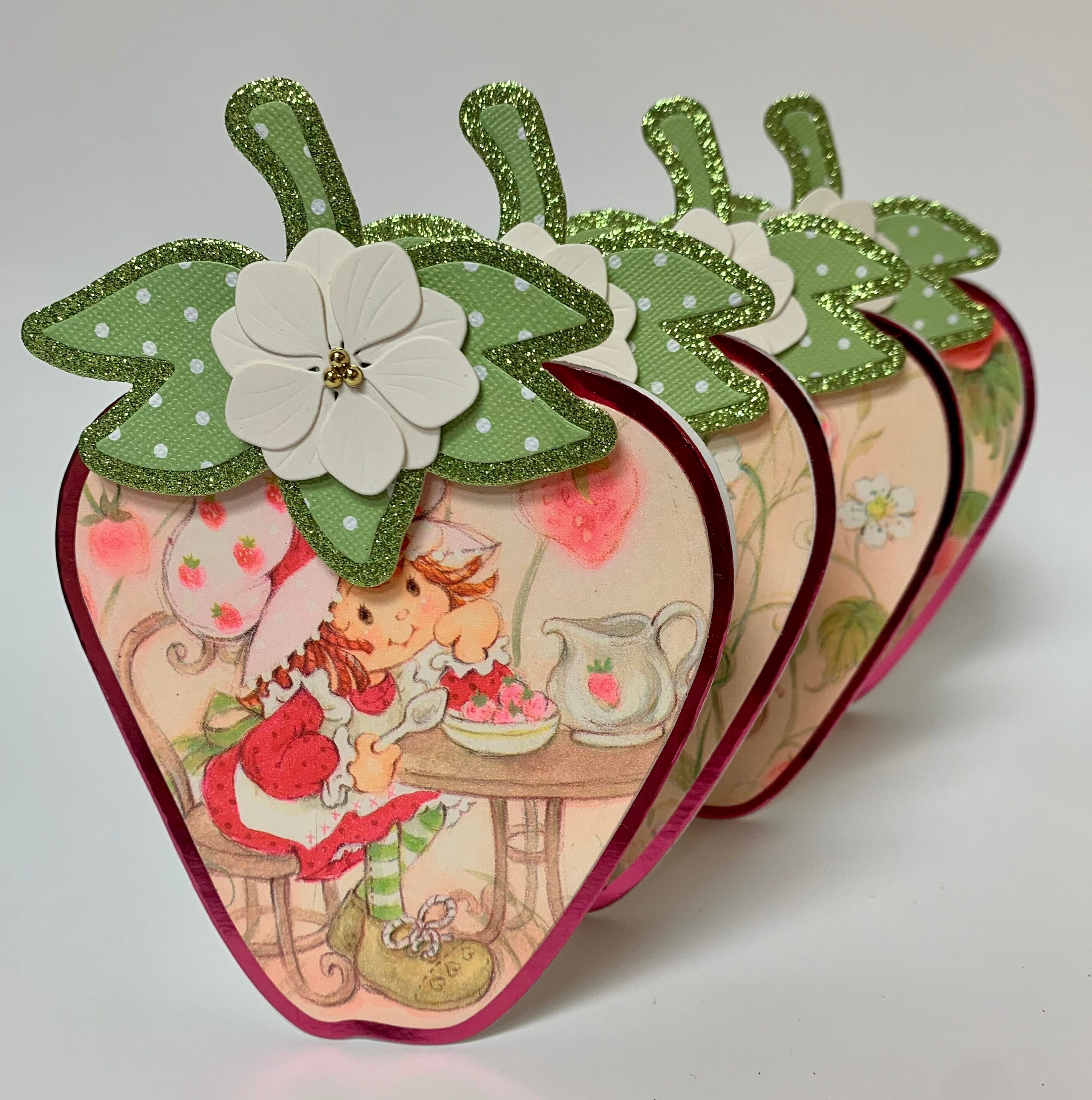 Handcrafted With Rare Vintage Strawberry Shortcake Wrapping Paper Set ...