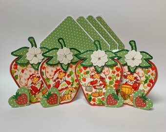 Handcrafted With Rare Vintage Strawberry Shortcake Wrapping Paper Set ...
