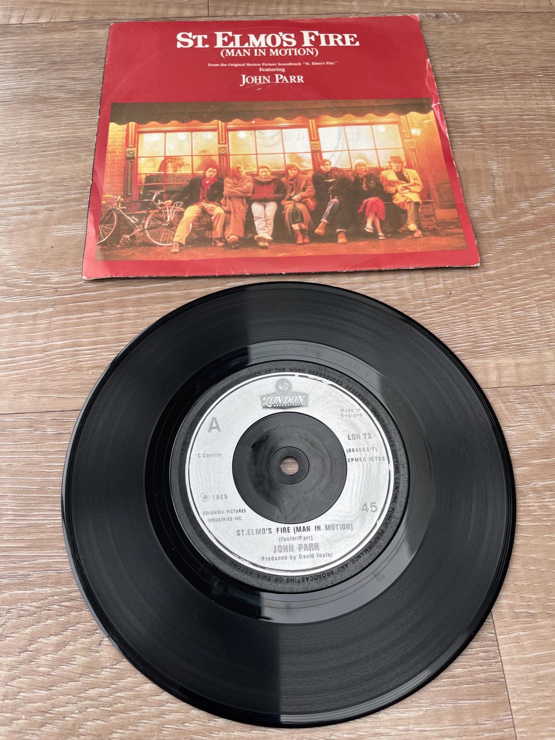 John Parr St. Elmos Fire man in Motion Excellent Condition 45rpm Vinyl ...