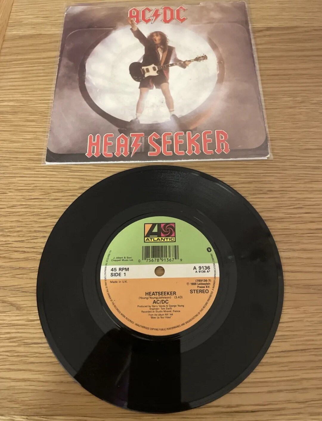 AC/DC Heat Seeker EX 1988 Vinyl 7 45rpm Single Record - Etsy