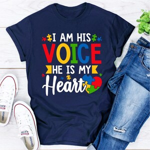 I Am His Voice He is My Heart Svg, Autistic Svg, Autism Svg, Autism ...