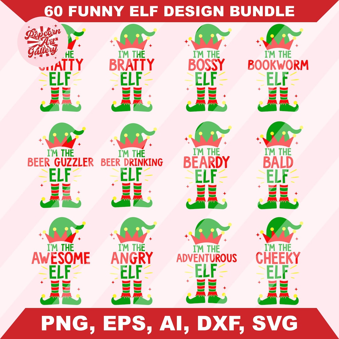 Elf Family SVG Bundle, Elf SVG, Elf Shirt SVG, Family Christmas Svg ...
