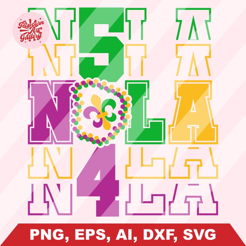 Mardi Gras SVG, 504 Svg, Nola SVG, Png, Fleur De Lis Svg, Mardi Gras ...