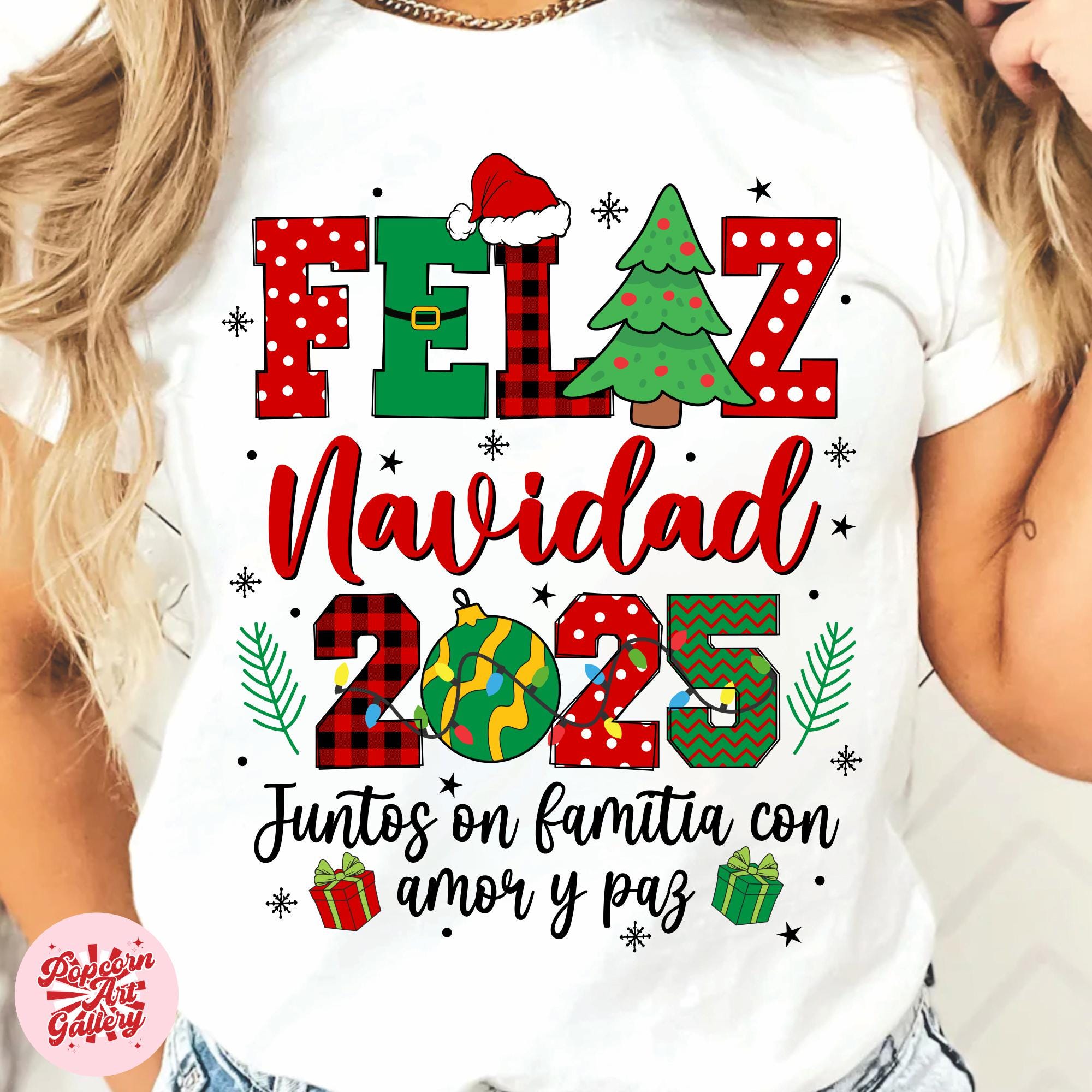Feliz Navidad Png, Feliz Navidad Sublimation, Spanish Christmas Png ...