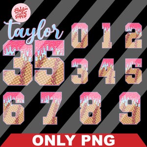 Baseball Ice Cream Drip Number PNG | Custom Jersey Design | Waffle Cone ...