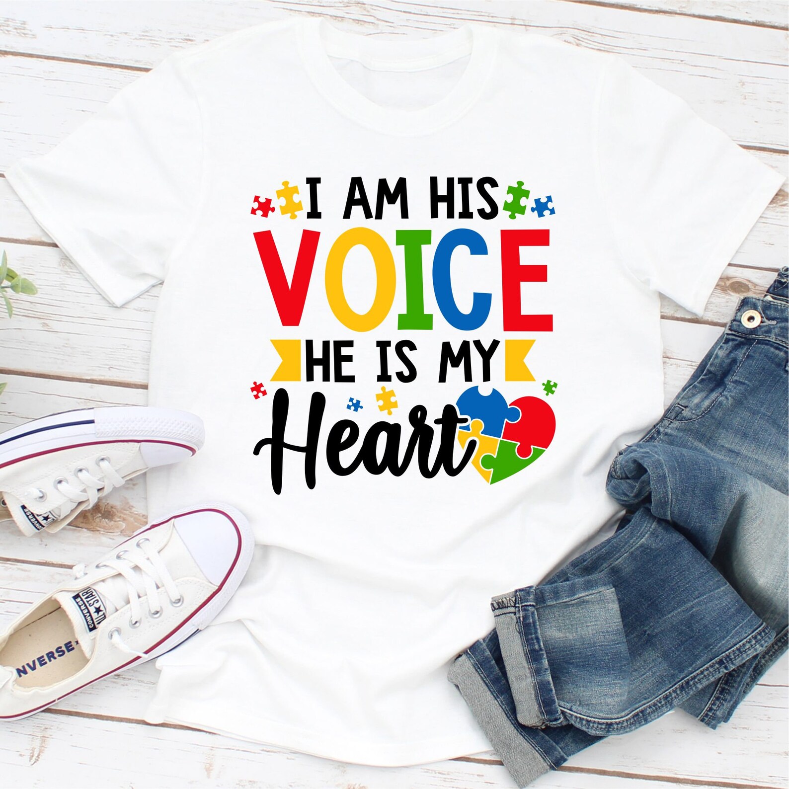 I Am His Voice He is My Heart Svg, Autistic Svg, Autism Svg, Autism ...