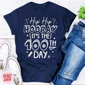 Hip Hip Hooray It's the 100th Day SVG, 100 Days of School Cut File, Kid ...