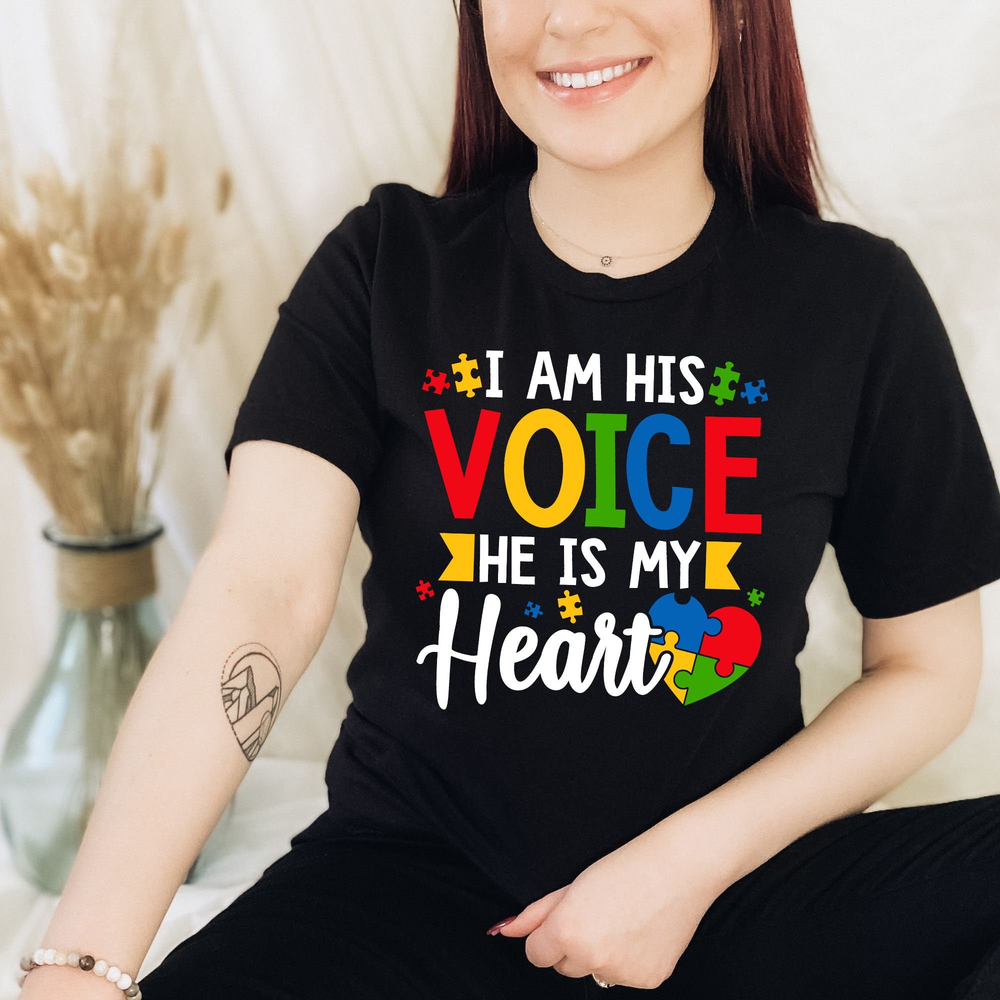 I Am His Voice He is My Heart Svg Autistic Svg Autism Svg - Etsy