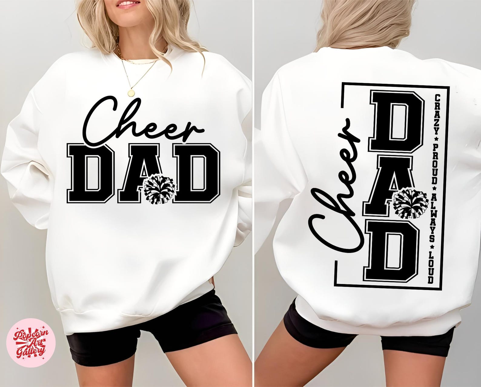 Crazy Proud Always Loud Cheer Dad SVG, Cheer Dad Svg, Cheer Dad Shirt ...