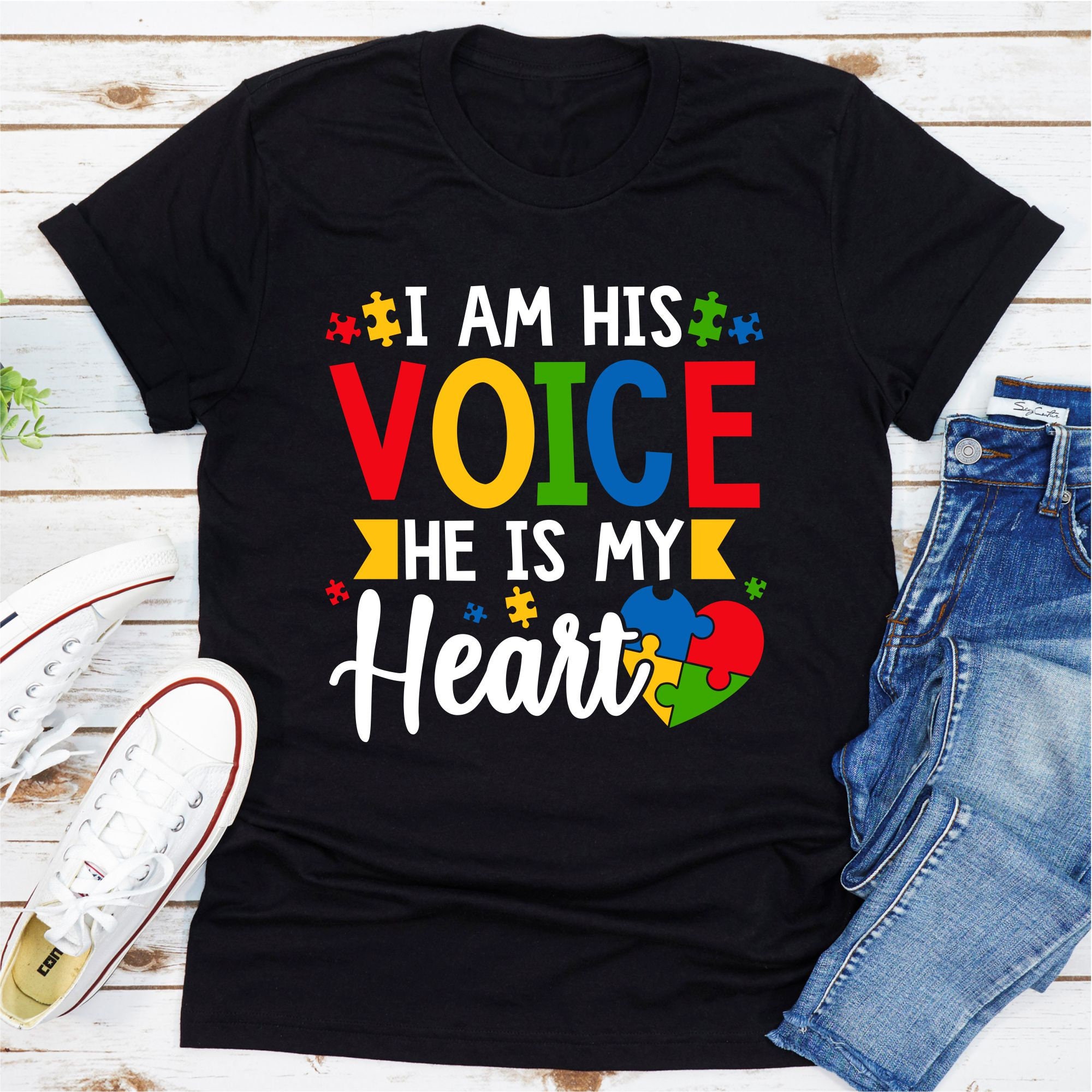 I Am His Voice He is My Heart Svg, Autistic Svg, Autism Svg, Autism ...