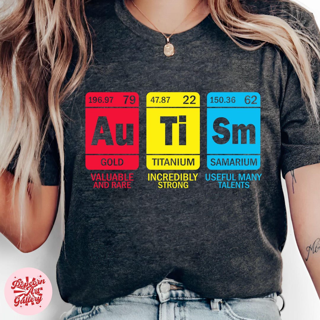 Autism Awareness Elements Periodic Table ASD Svg Png, Periodic Autism ...